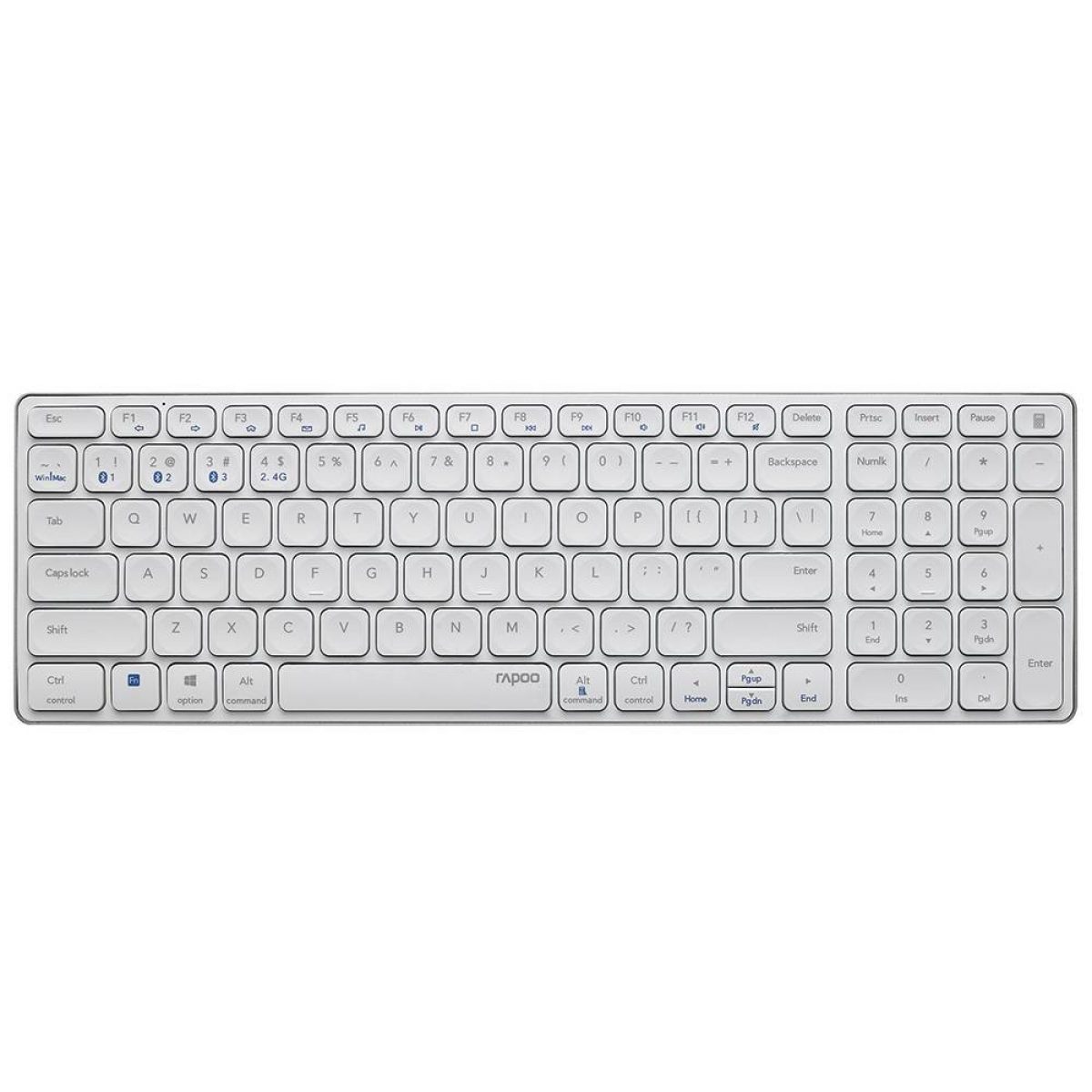 Teclado Rapoo E9700M Multi-mode Wireless Ultra-slim PT Branco ...